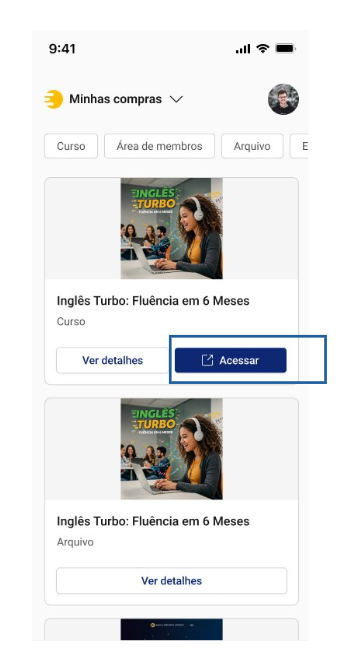Como acessar minhas compras pelo App Eduzz?